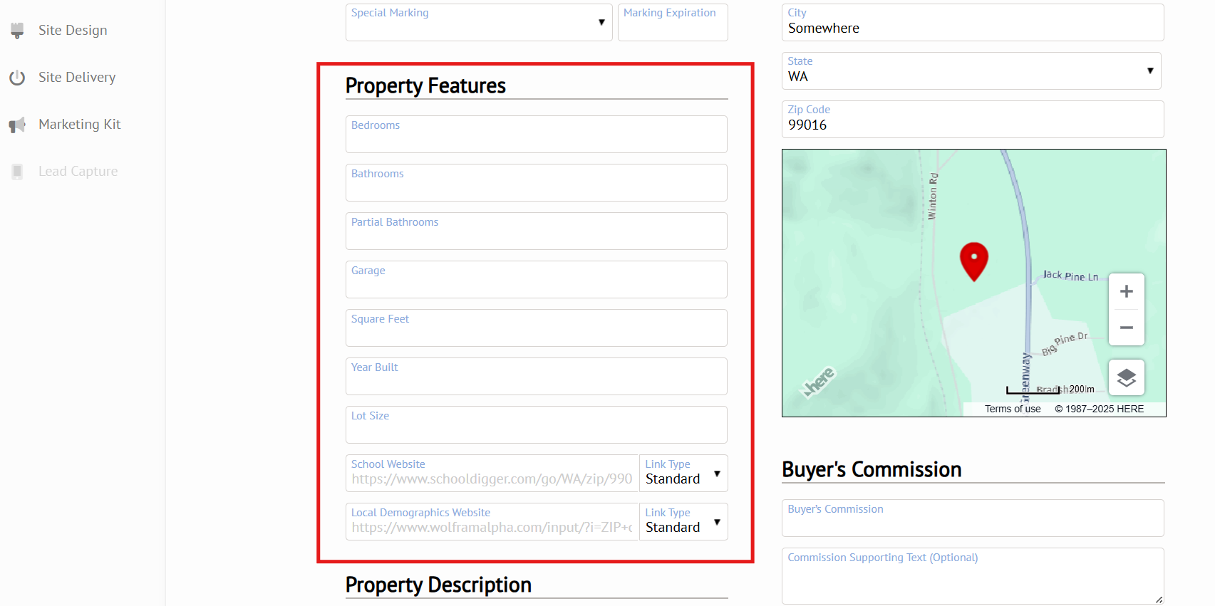Editing Property Information – HDPhotoHub