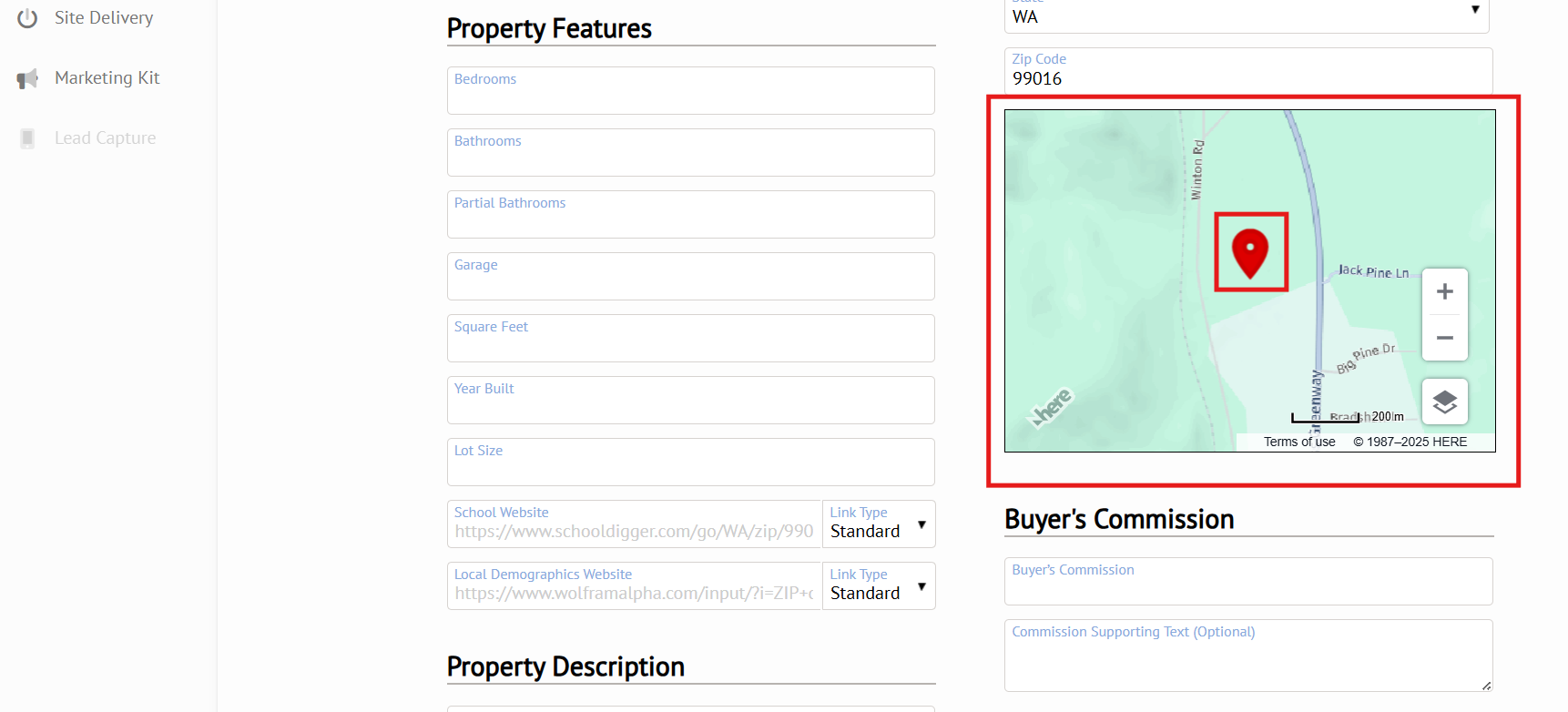 Editing Property Information – HDPhotoHub